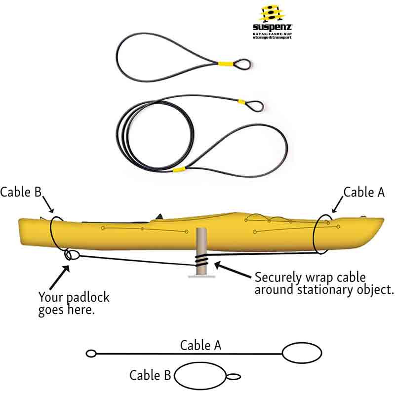 Locking Cable System - Pack & Paddle