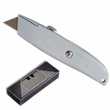 Metal Utility Retractable Cutter Knife Heavy Duty Box Cutter w/ 10 ...