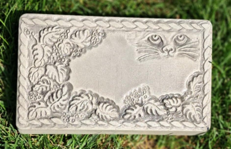 Cat Memorial Stone – Personalized Concrete Pet Tribute | Commemorative ...