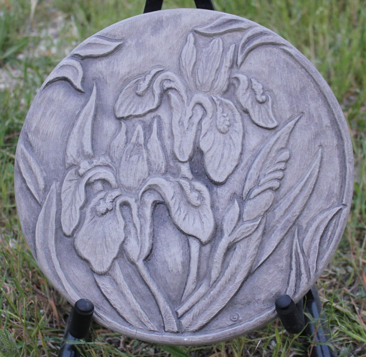 Iris Flower Small Stepping Stone | Commemorative & Ornamental Concrete