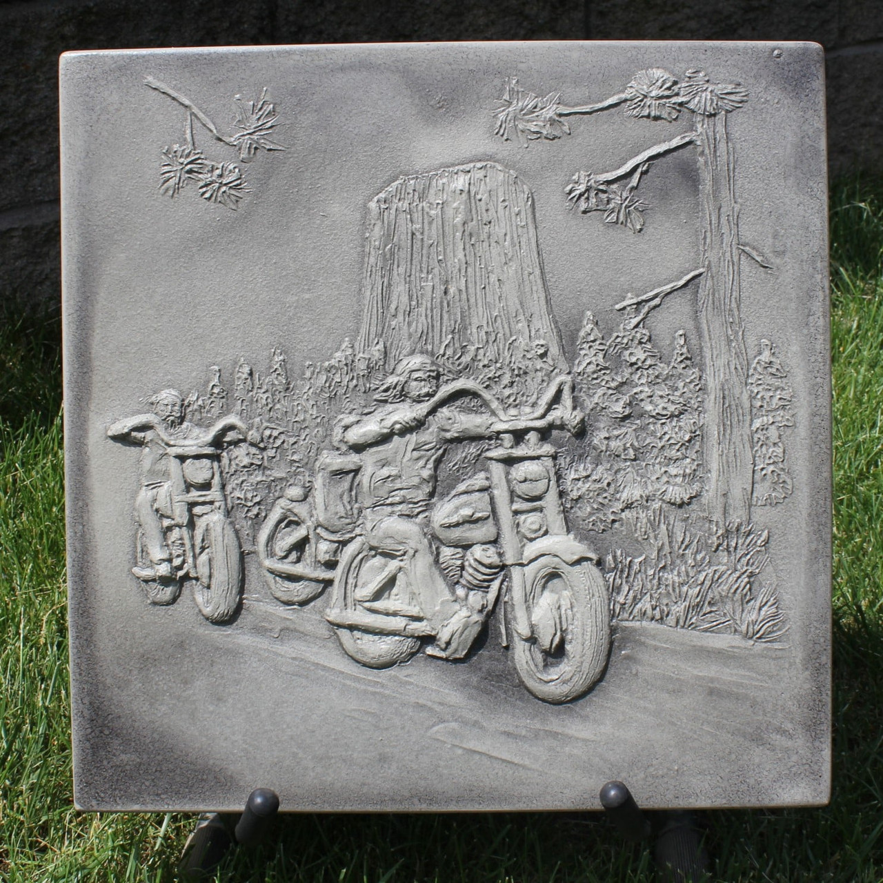 Motorcycle Large Stepping Stone | Commemorative & Ornamental Concrete
