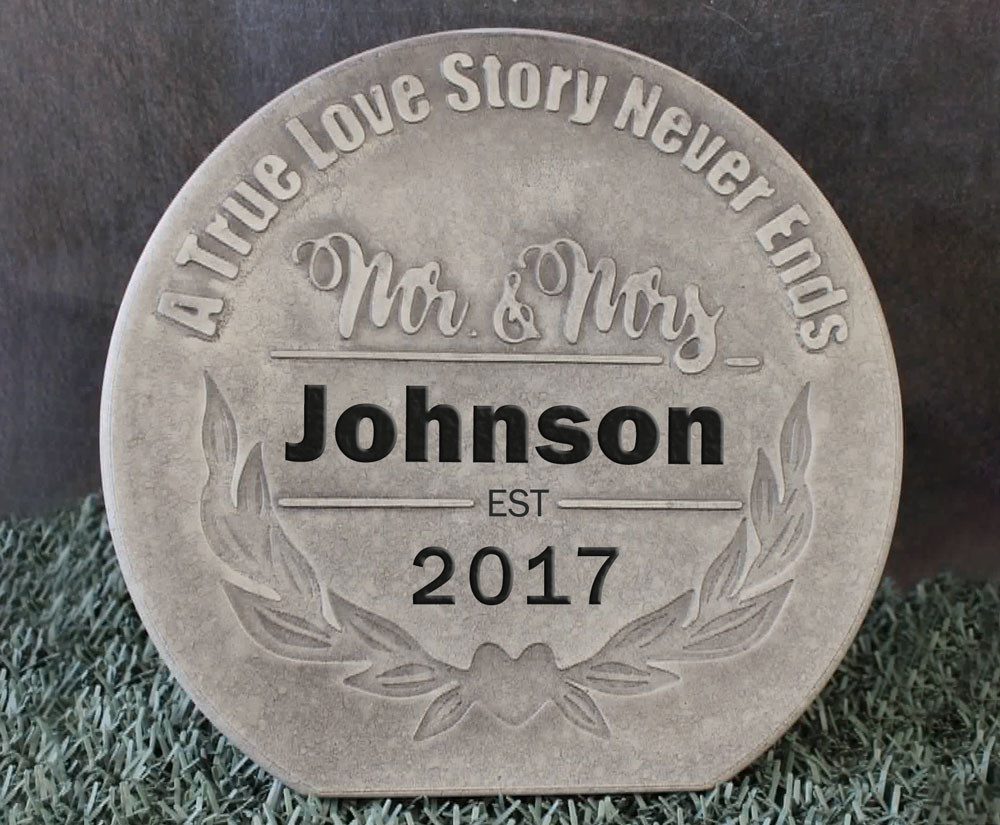 Love Story Standing Stone | Commemorative & Ornamental Concrete