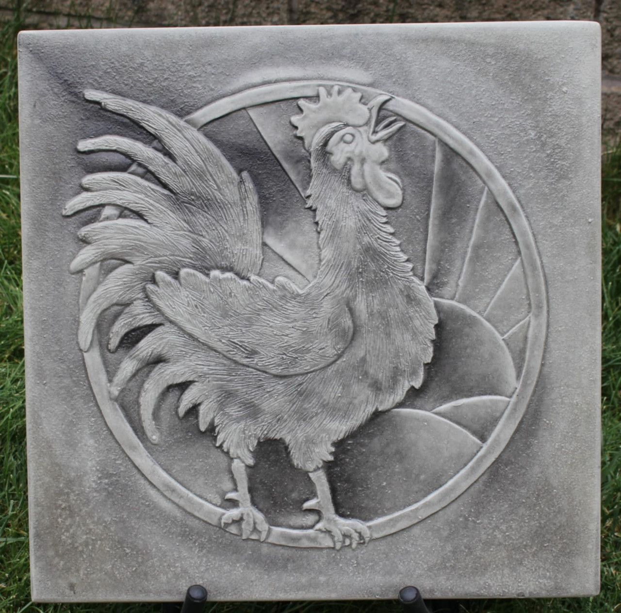 Rooster Large Stepping Stone | Commemorative & Ornamental Concrete