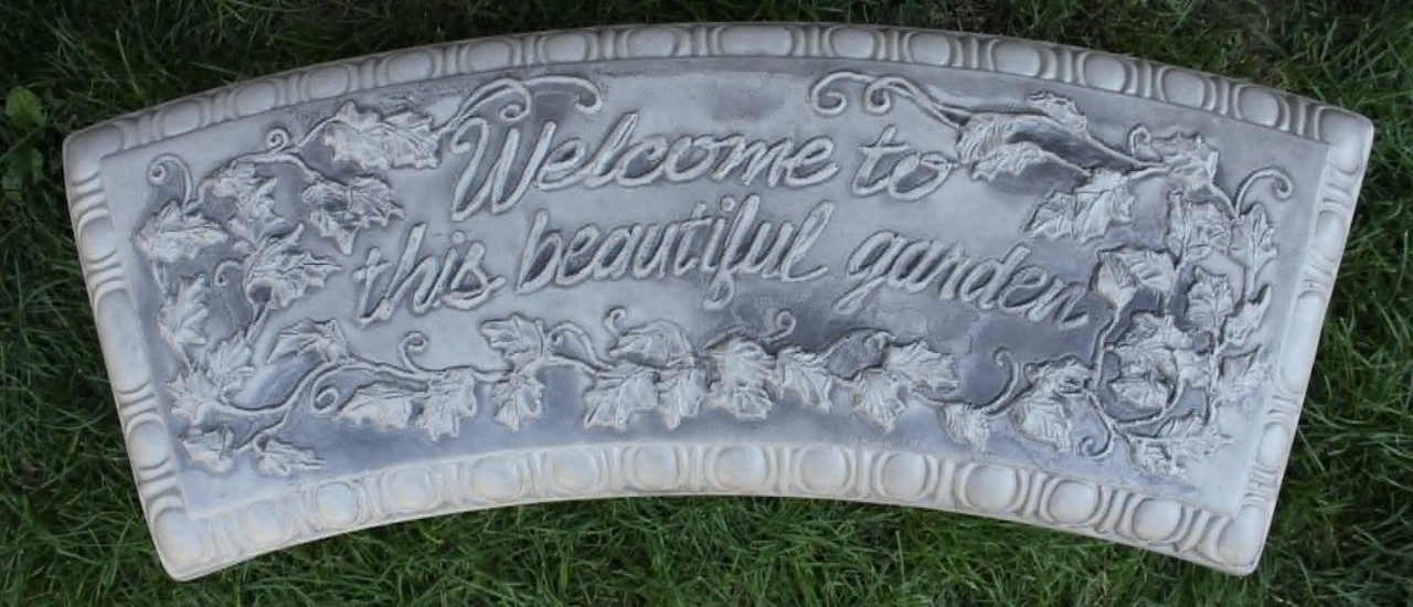 Welcome Garden Bench | Commemorative & Ornamental Concrete