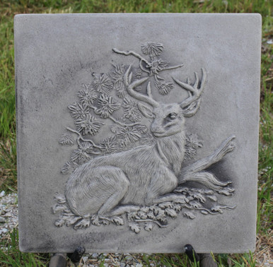 Buck Lying Down Large Stepping Stone | Commemorative & Ornamental Concrete