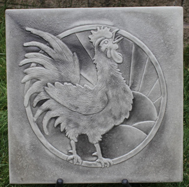 Rooster Large Stepping Stone | Commemorative & Ornamental Concrete