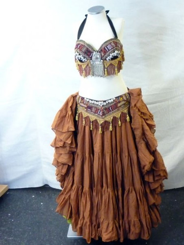 Gorgeous 5 pc Copper Bra Belt Ensemble - Magical Fashions