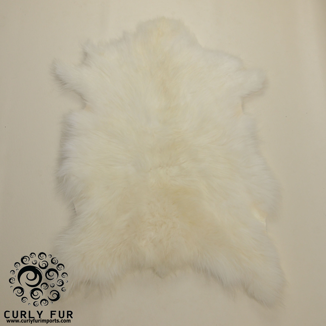 Cashmere Goat Fur Pelt Natural White - Ironed