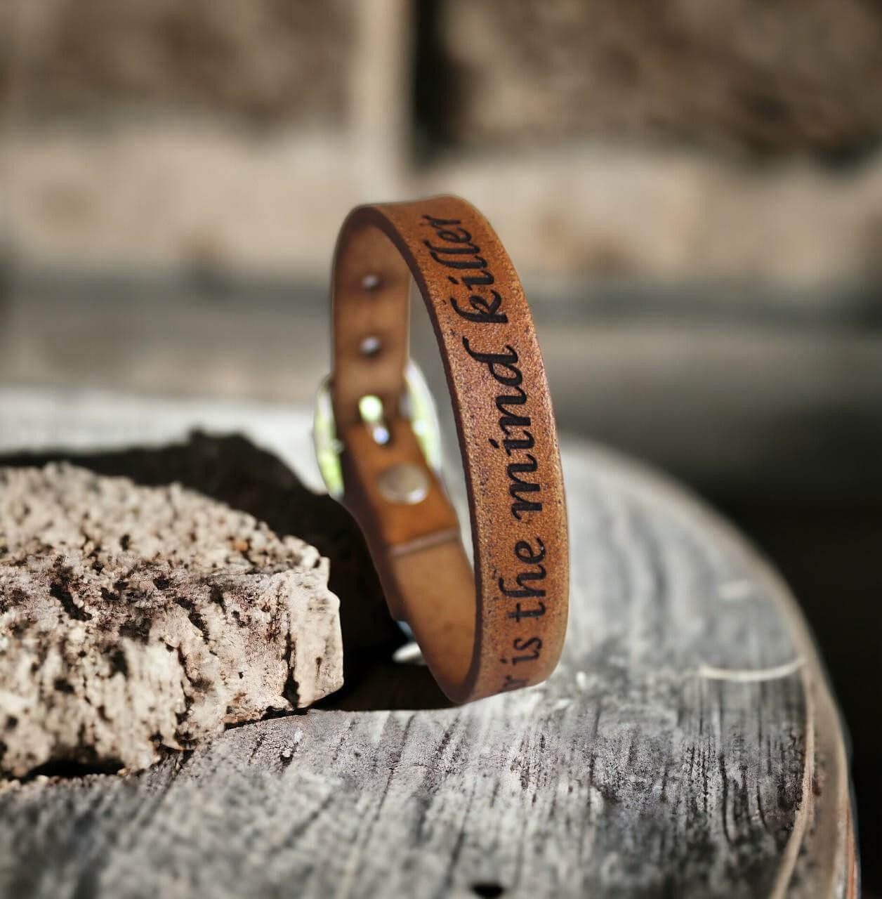 Personalized Leather Bracelet | Engraved Bracelets for Men, Women & Couples