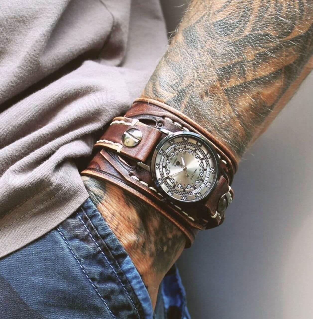 Men’s Watches with Leather Bands & Cuff Styles | Cuckoo Nest Art Studio