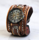Saddleback Leather Cuff Watch – Handmade 2" Cuff | Industrial Dial