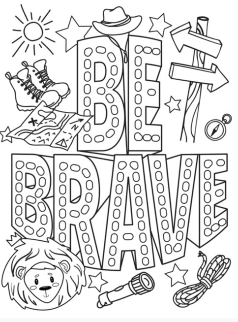 Brave, Strong, and Smart Coloring Book - Purpleologist