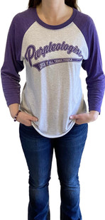 Purple Logo Baseball Mid Length Sleeve Shirt - Purpleologist