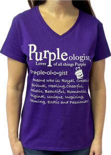 Dark Purple V-neck Definition Tee - Purpleologist