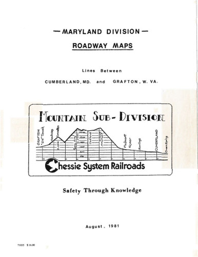 Chessie System Roadway Map, B&O Cumberland to Grafton, (c1981) - B&O ...