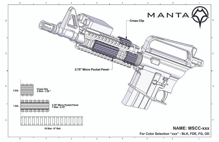 Manta Suppressor Cover – 7.0″L x 1.5″D