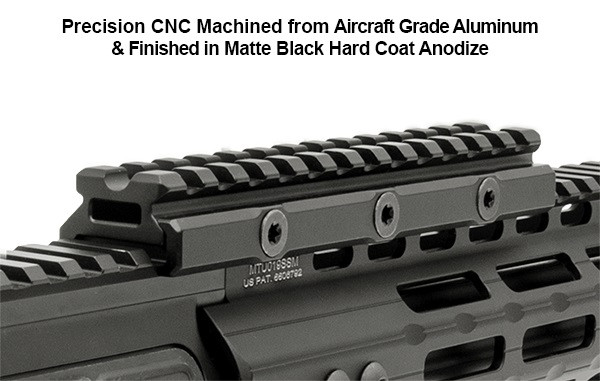 Picatinny Riser Mount, 1" High, 13 Slots