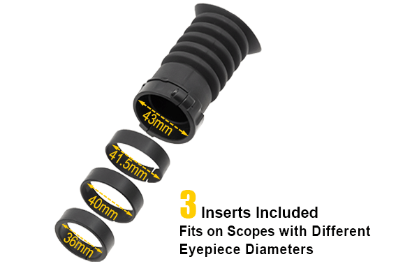 UTG® Rubber Scope Eyeshade for 36, 40, 41.5, 43mm Eyepiece