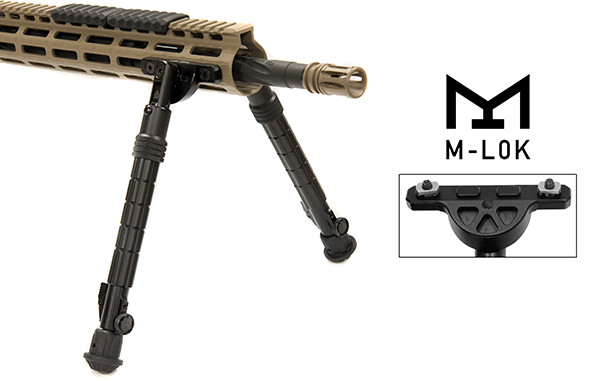UTG RECON FLEX M-LOK BIPOD, MATTE BLACK, 8.0"-11.8" CENTER HEIGHT