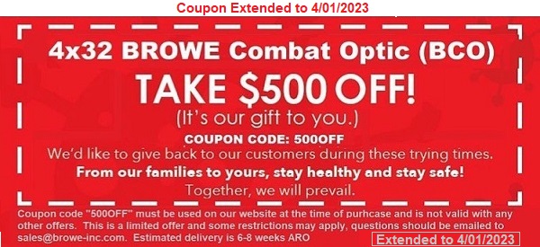 4x32 BROWE Combat Optic (BCO) with BMR Sight Combo - BROWE INC