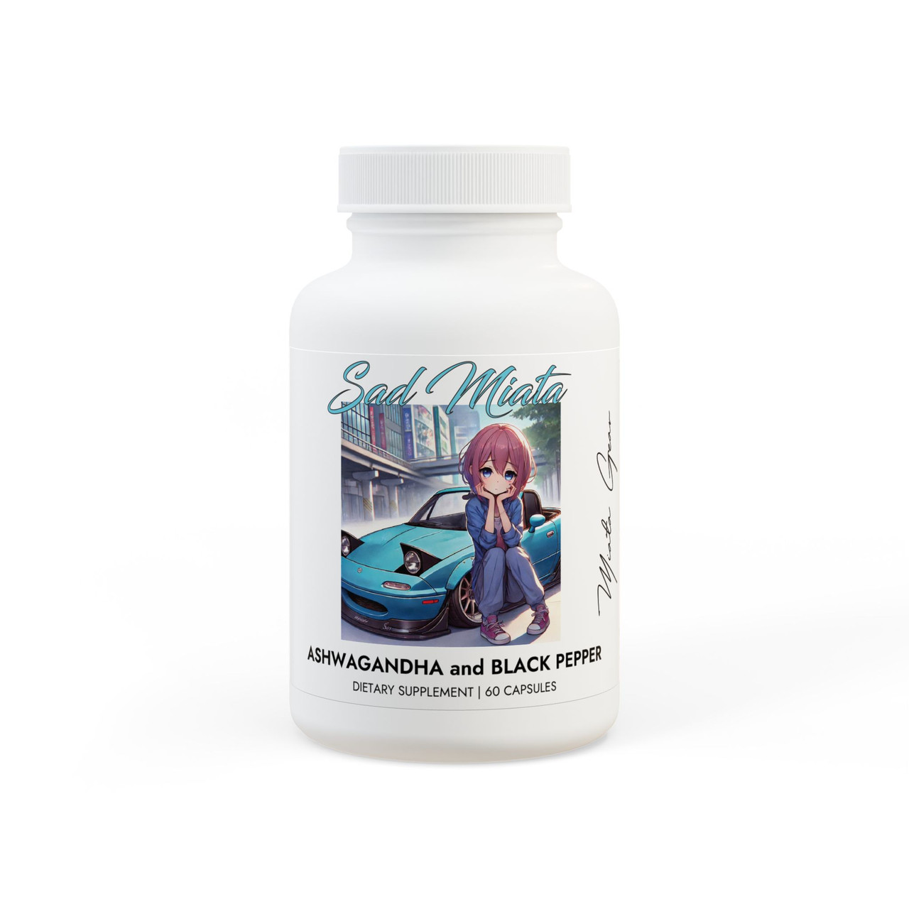 Sad Miata Ashwagandha and Black Pepper Supplement (60 capsules) - MiataGear