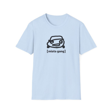 Miata Gang Badly Drawn -Front only Unisex Softstyle T-Shirt - MiataGear