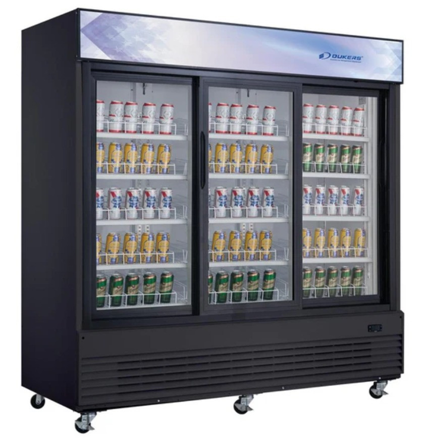 Shop Dukers 3-Door Glass Sliding Merchandiser Refrigerator