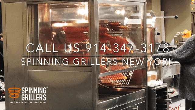 Automatic Charcoal / Wood Fired Chicken Grill - Spinning Grillers- New York