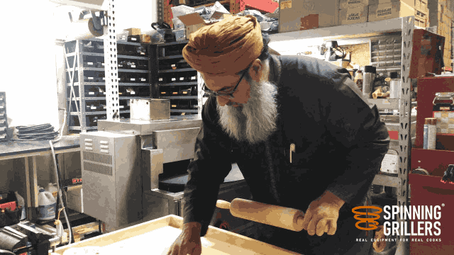 Making Naan at Naan/Pita Oven with Ashraf Patel - Spinning Grillers ...