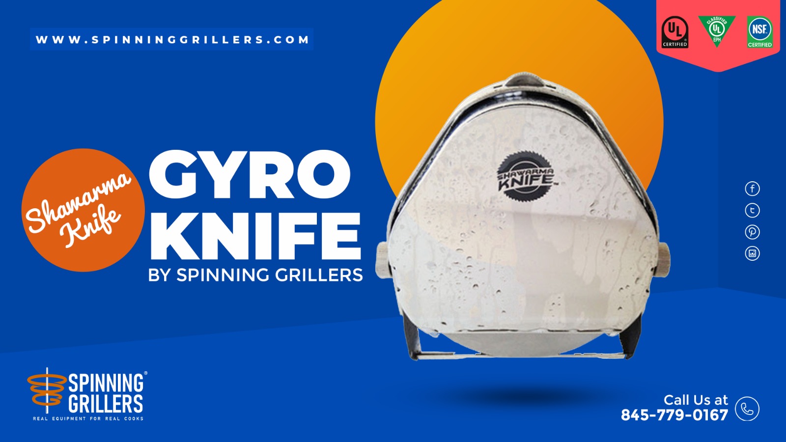 Professional Electric Shawarma Knife/Gyro Knife - Spinning Grillers ...