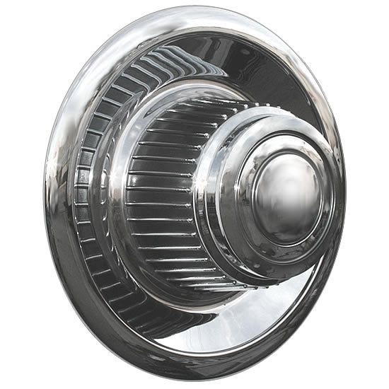64 - 77 Chevelle Rally Wheel Center Cap and Dish Chrome ABS Plain