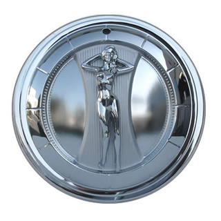 Kustom Kulture / Kars Lady Statue Wheel Covers, Vintage Hubcaps for ...
