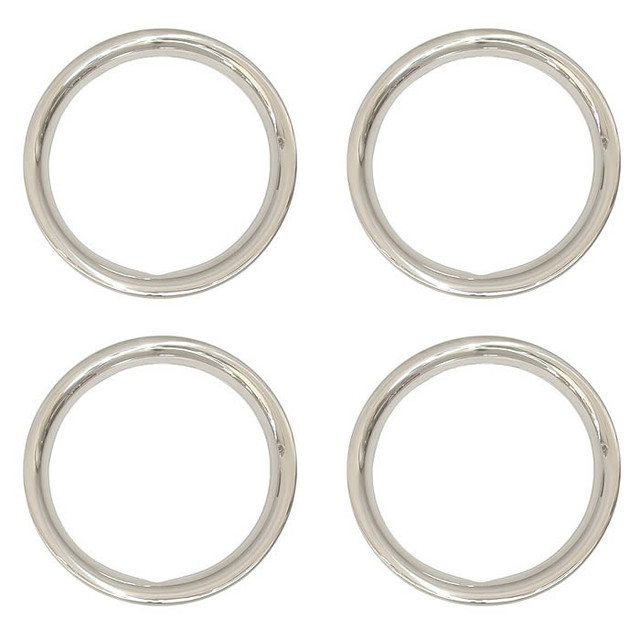 14" Trim Rings Solid Stainless Steel Polished Brilliant Mirror Luster ...