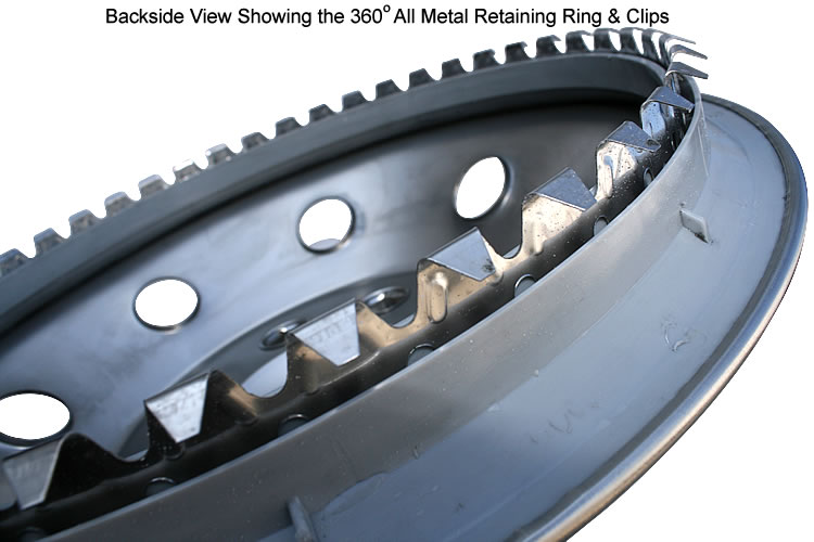 16 inch Universal Fit Motorhome Hubcap Polished Stainless Steel RV ...