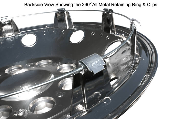 Universal Fit Motorhome Hubcaps 16 inch Chrome ABS RV Wheel Covers