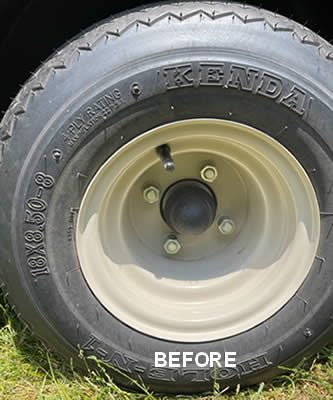 8 inch Smoothie Moon Hubcaps for Golf Cart Trailer Wheel - Tow Dolly ...