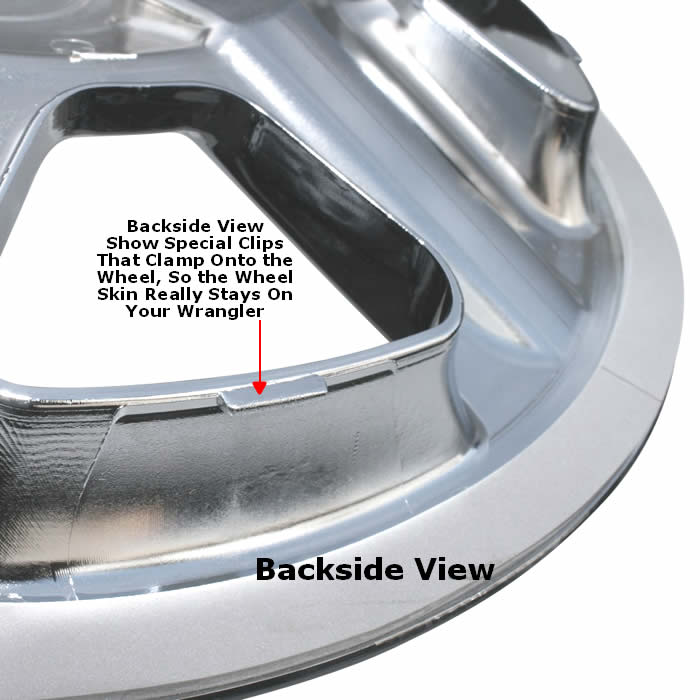 2007-2018 Wrangler Wheel Skin Cover Wrangler Hubcap Chrome 16 inch