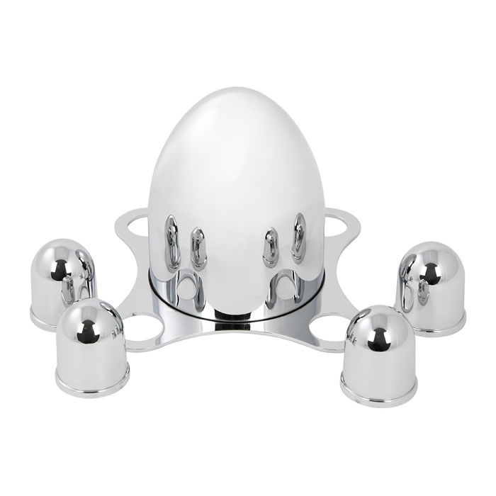 Chrome Spider Cap Fits 4 Lug, 4.5 Bolt Pattern Steel Wheels