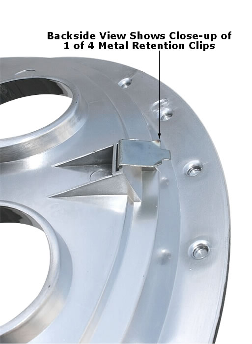 8 inch Hubcap for ATV Golf Cart Mower etc. Chrome Bead Lock Style