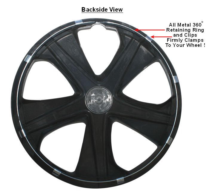 New Replica 2016 2017 2018 2019 Honda Civic Hubcap Silver/Black 16 ...