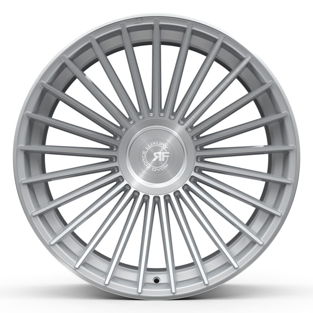 Road Force Rf22 22x10.5 5x112 Silver Polished 40mm Wheels