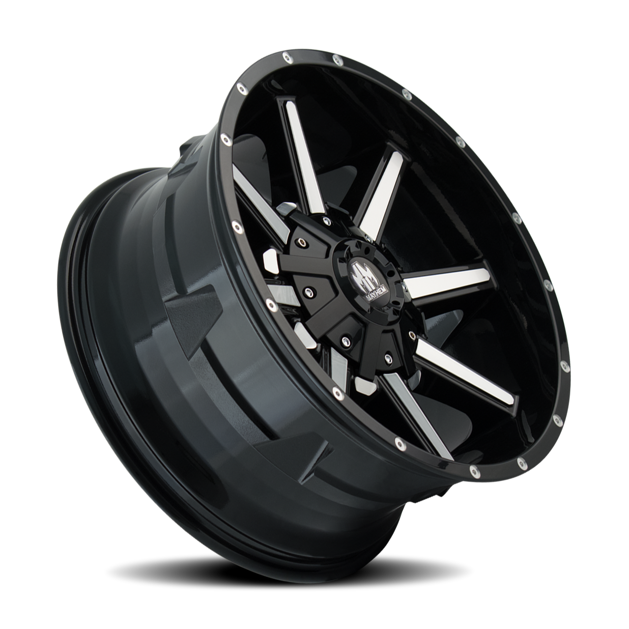 Mayhem Arsenal Wheels Rims 18x9 8x165.1 8x170 Gloss Black Machined ...
