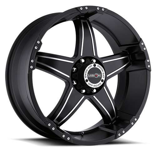 Vision Wizard 395 Black Machined Wheels Rims 20x9 8x170 0 | 395-2970MF0