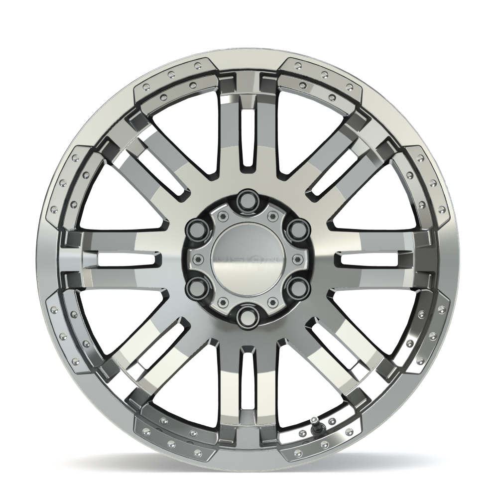 Vision Warrior 375 Wheels Rims 16x8 6x114.3 Chrome 12mm | 375-6886C12