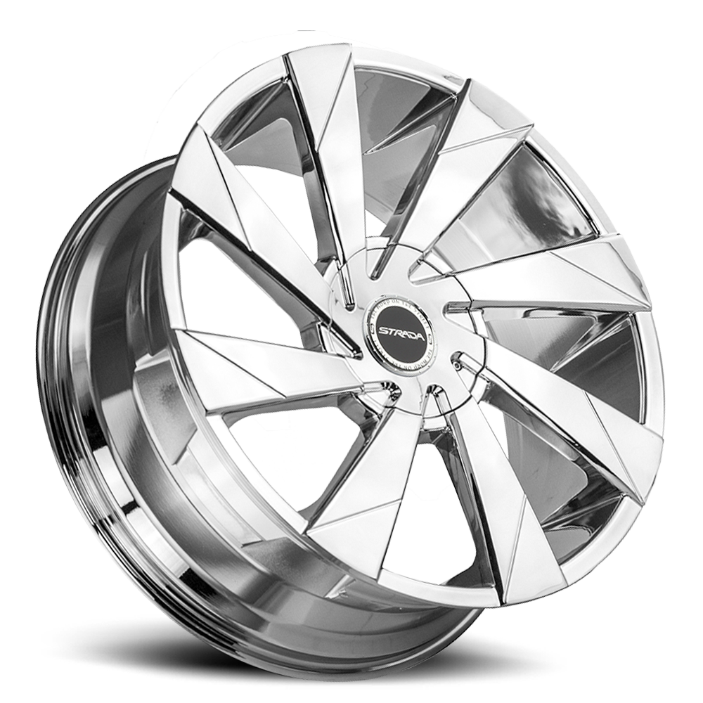 Strada S62 Moto 20x8.5 5x108 5x114.3 Chrome 35mm Wheels