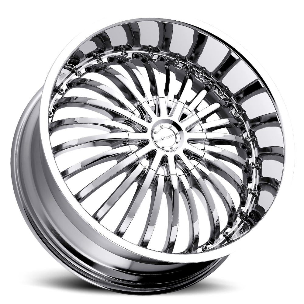 Strada S16 Spina Wheels Rims 20x8 5x114.3 5x120 Chrome 40mm | S16050140