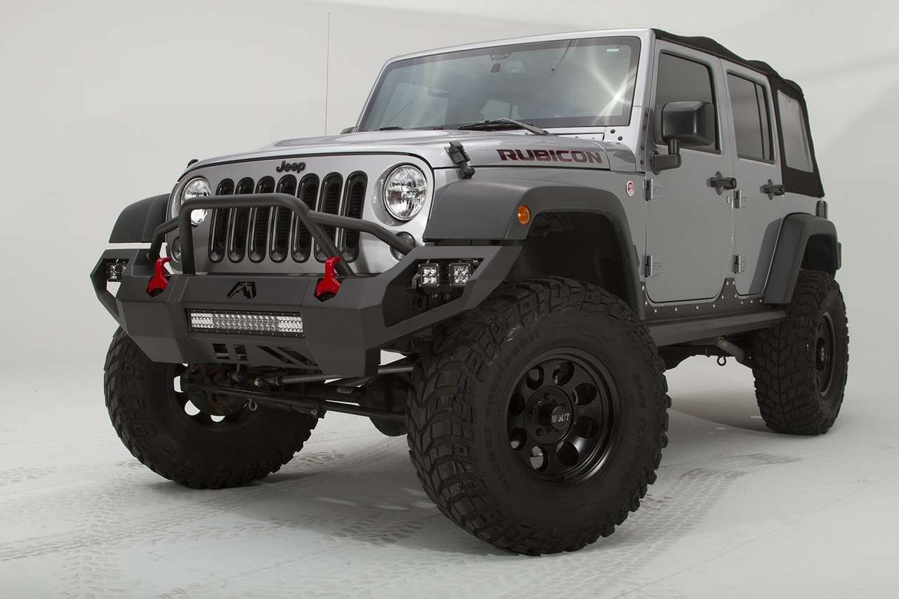 Fab Fours JK07-D1852-1 Vengeance Front Bumper Black Jeep Wrangler