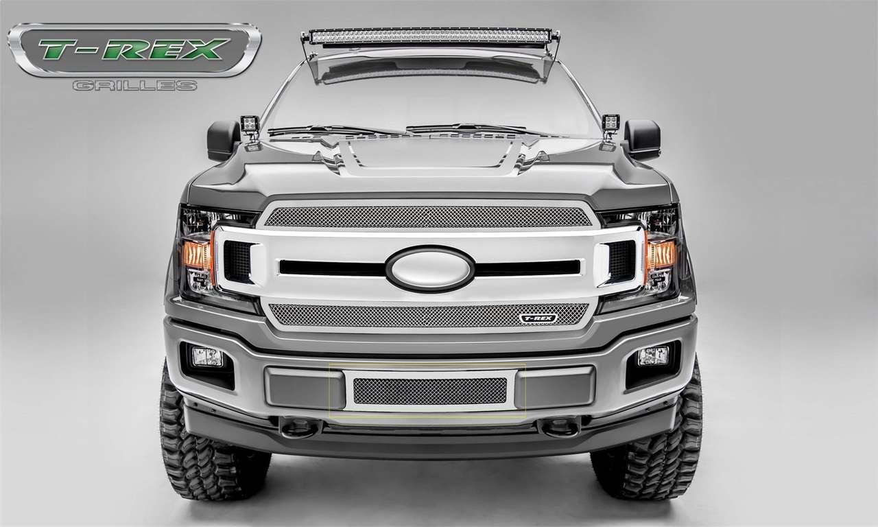 T-Rex 55710 Upper Class Series Mesh Bumper Grille Insert Polished Ford ...