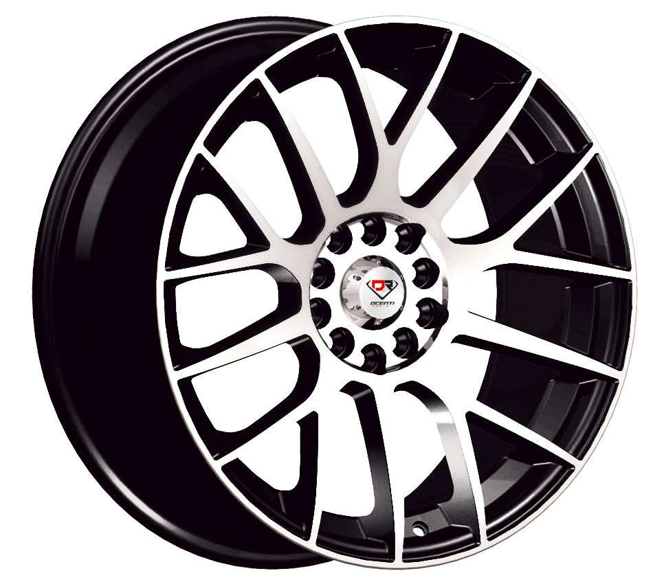Dcenti Racing 49 18x8 5x112 5x114.3 Black Machine 35 Wheels