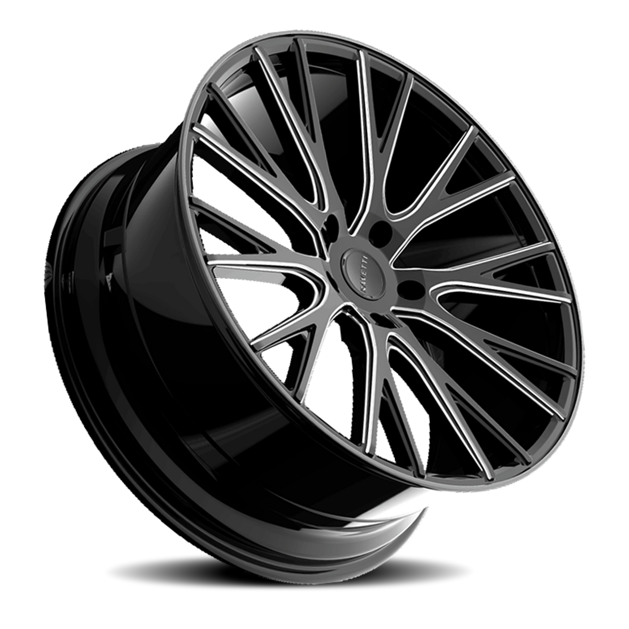 Ravetti M12 Wheels Rims 22x9 5x120 Black And Milled 40mm | RAV-M12-22966BMW